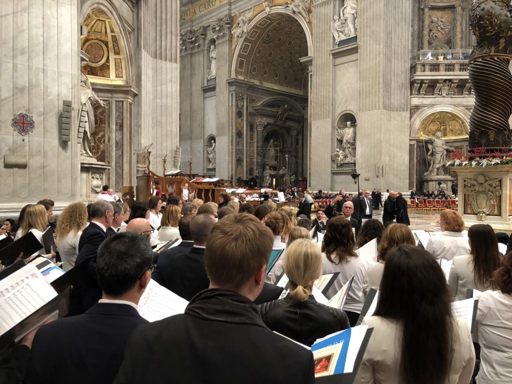 Liturgical Choir Alumni Sing at Vatican Mass With Pope Francis ...