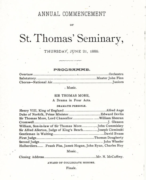 Tales from the Archives: Early Commencement Programs at St. Thomas ...